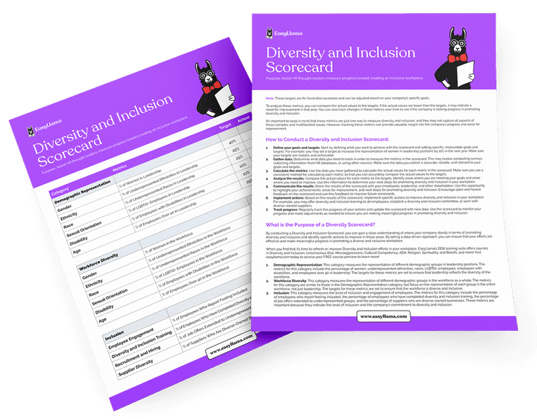 Diversity and Inclusion Scorecard